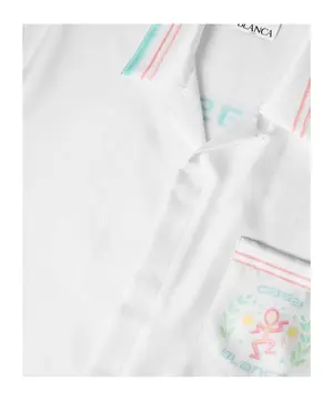 Casablanca Printed Short-sleeved Shirt - White