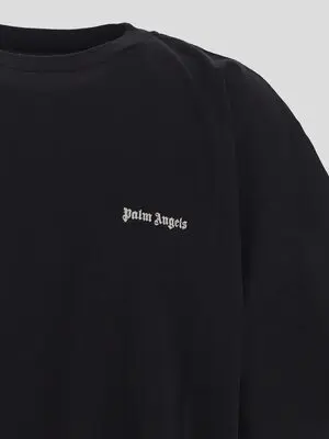Palm Angels Logo Embroidered Crewneck T-shirt