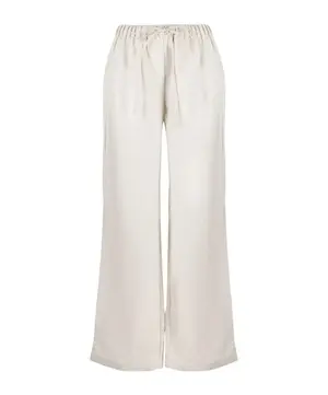 REFORMATION Reformation Olina Straight-Leg Linen Trousers Oatmeal