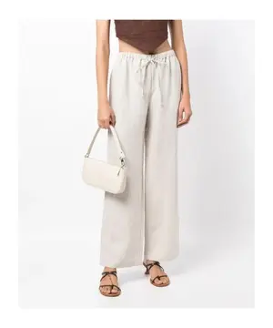 REFORMATION Olina Straight-leg Linen Trousers - Oatmeal