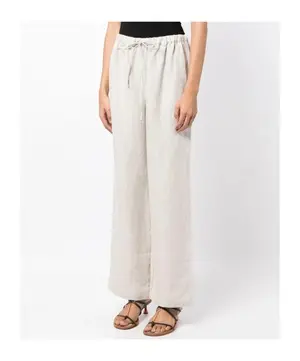 REFORMATION Olina Straight-leg Linen Trousers - Oatmeal