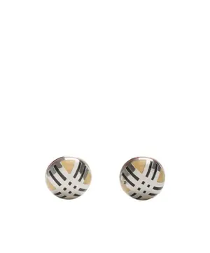 Burberry Enamel Check Cufflinks