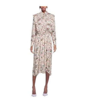 Isabel Marant Étoile Floral Print Mandarin Collar Shirt Dress