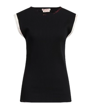 Marni Solid Color Embroidered T-shirt - Black