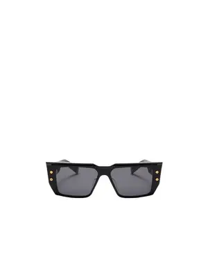 Balmain Rectangular Frame Sunglasses - Gray
