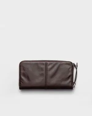 Prada Leather Wallet - Dark Brown