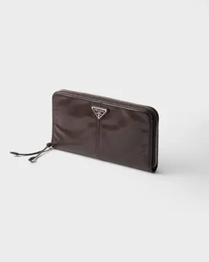 Prada Leather Wallet - Dark Brown