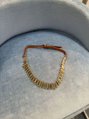 Miu Miu Metal And Leather Necklace