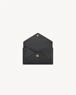Saint Laurent Letter Wallet In Leather