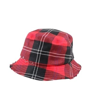 Marni Plaid Wool Bucket Hat - Red
