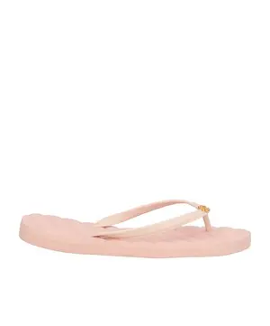 Tory Burch Rubber Flip Flops With Logo Detail