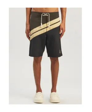 Palm Angels Stripe Detailed Drawstring Swim Shorts