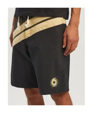 Palm Angels Stripe Detailed Drawstring Swim Shorts