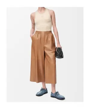 Loewe Cropped Nappa Lambskin Trousers