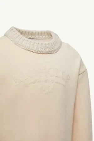 Moncler Embroidered Logo Cotton Sweatshirt
