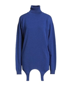 Saint Laurent Solid-color Cashmere Turtleneck Knit Sweater - Blue