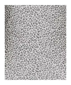 Saint Laurent Leopard Print Turtleneck Wool Knit Sweater