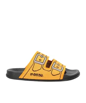 Marni Stylish Round-toe Colorful Slippers - Yellow