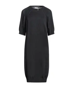 Brunello Cucinelli Minimalist Solid Color Knit Dress - Black
