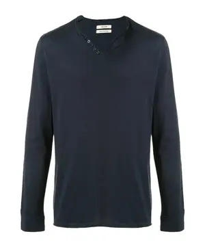 Zadig&Voltaire V-neck Long-sleeve T-shirt - Black
