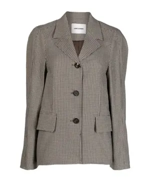 LOW CLASSIC Oversized Check Blazer - Gray