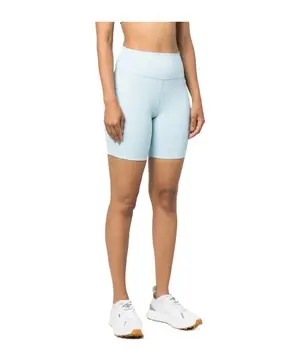 SPORTY  RICH Sporty & Rich Ribbed Biker Shorts With Logo Patch