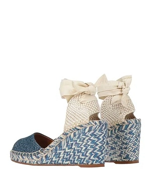 Chloé Wedge Espadrille Sandals With Tie Ankle Straps