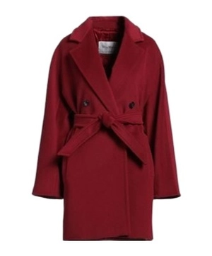 Max Mara Minimalist Solid-color Stylish Coat - Red