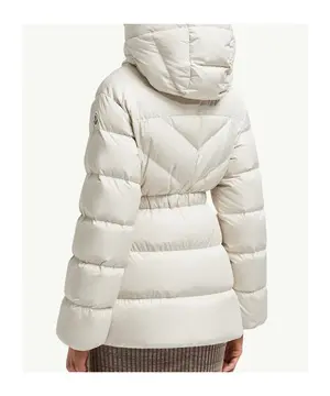 Moncler Brousse Diagonal-quilted Hooded Short Down Jacket