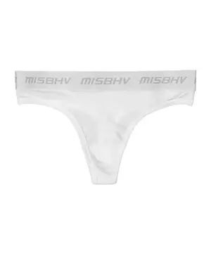 MISBHV Logo Waistband Thong - White