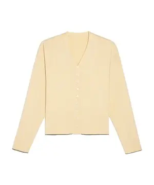 Jacquemus Pleated Cardigan - Nude