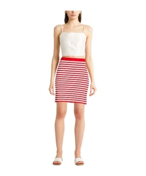 Max Mara Striped Knit Midi Skirt