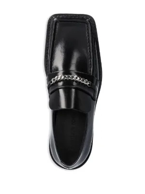 Martine Rose Leather Loafers With Chain Detail