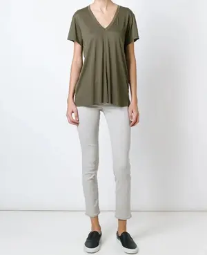 Helmut Lang V-neck Short Sleeve T-shirt