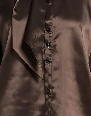 MAISON MARGIELA Satin Bow Detail Blouse