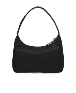 Prada Logo Details Shoulder Bag - Black
