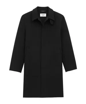 Saint Laurent Button Detailed Knee-length Coat