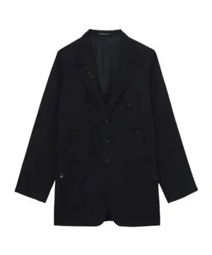 Yohji Yamamoto Single-breasted Wool Coat - Black