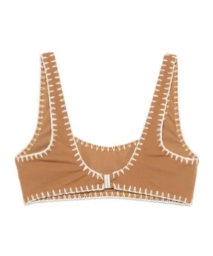 Nanushka Malti Bikini Top With Whipstitch Trim - Pink