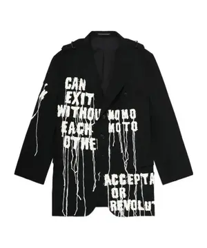 Yohji Yamamoto Embroidered Blazer - Black