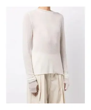 LOW CLASSIC Semi-sheer Fine-knit Jumper