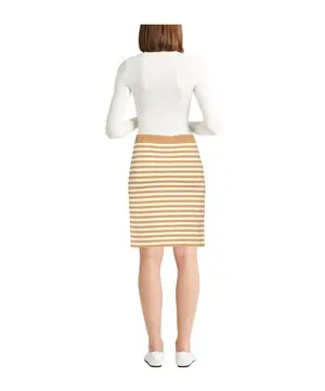 Max Mara Striped Knit Midi Skirt