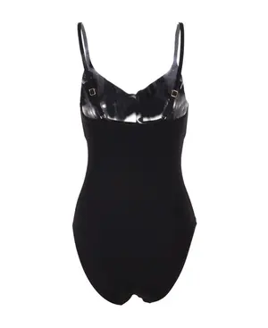 Tory Burch Ruched Cut-out One-piece Swimsuit