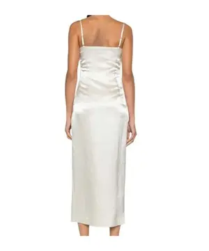 Nanushka Ruched Satin Midi Dress