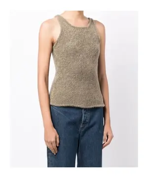 LOW CLASSIC Sleeveless Fleece Knitted Top