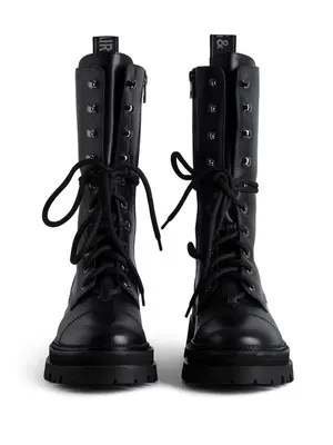 Zadig&Voltaire Lace-up Lug Sole Boots