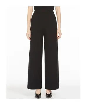 Max Mara High Waist Straight Leg Trousers - Black
