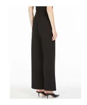 Max Mara High Waist Straight Leg Trousers - Black