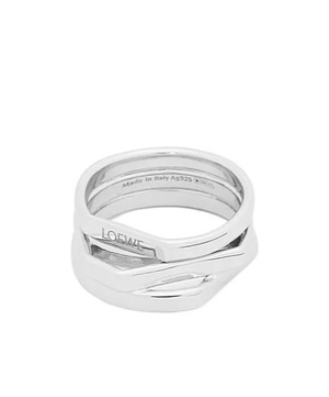 Loewe Stacked Ring In Sterling - Silver