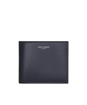 Saint Laurent East/west Wallet With Coin Purse In Smooth Leather - Black